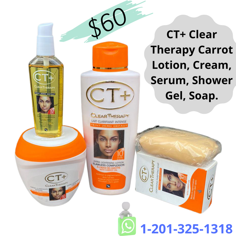 Kit CT+ Clear Therapy Completo - Crema, Aceite, Jabón y Loción – Fruxo
